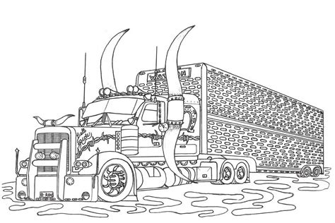 Coloring Cattle Trucks Pages