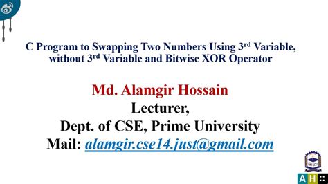 Code For Love 02 C Program To Swapping Two Numbers Using Different Ways With Proper Description