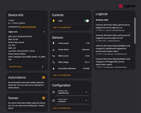 High Power Zigbee Relay With Energy Monitoring SmartHomeScene