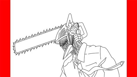 How To Draw Chainsaw Man Step By Step Drawing Youtube