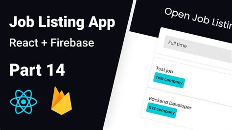 Job Listing App React Js Project Hooks Material Ui Firebase