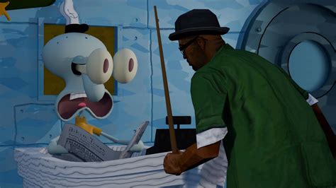 Squidward Gets Attacked By An Alien Blender Animation Youtube