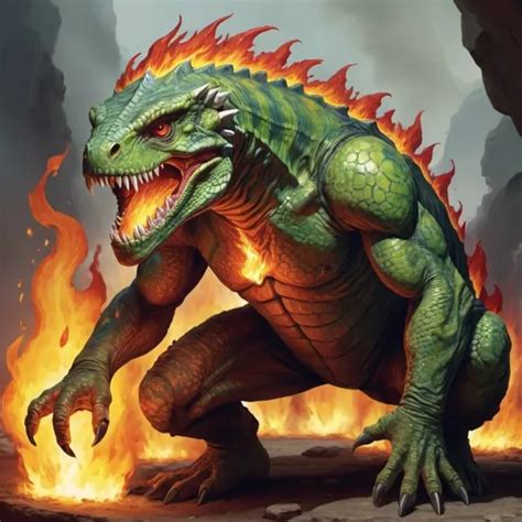 Salamander Fire Elemental 5e
