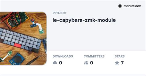 Le Capybara Zmk Module Ecosystem Directory Market Dev