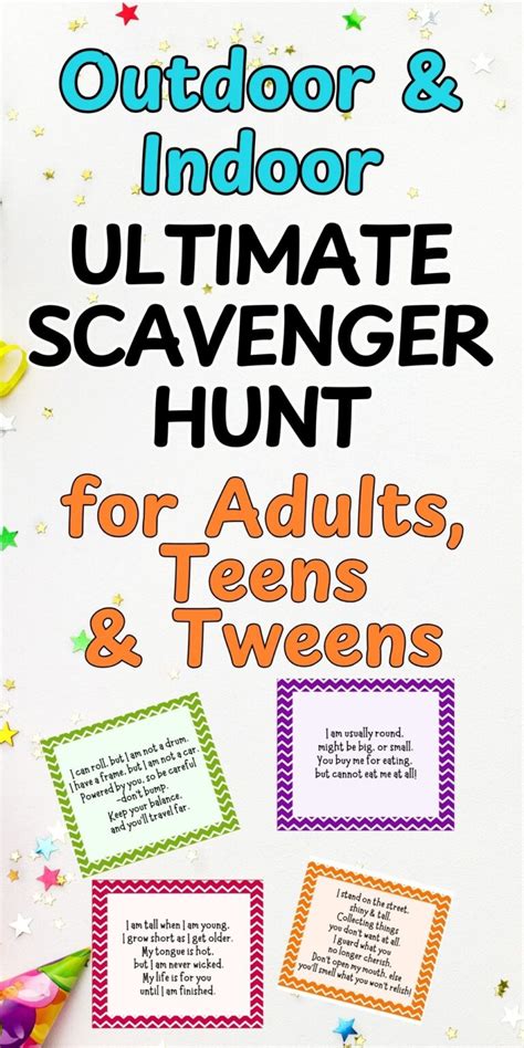 Best Adult Scavenger Hunt Ideas Funfilledprintables