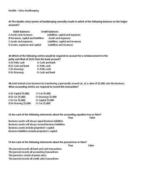 Double Entry Bookkeeping Pdf Debits And Credits Bookkeeping