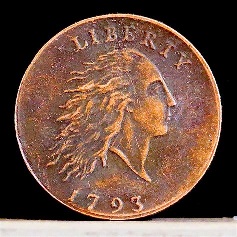 1793 Flowing Hair Large Cents America With Periods Chain Reverse