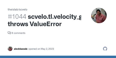 Scvelotlvelocitygraph Throws Valueerror · Issue 1044 · Theislab