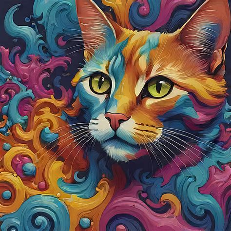 Fondos de Gato Para Imprimir Pintura Abstracta Fotos y Imágenes De