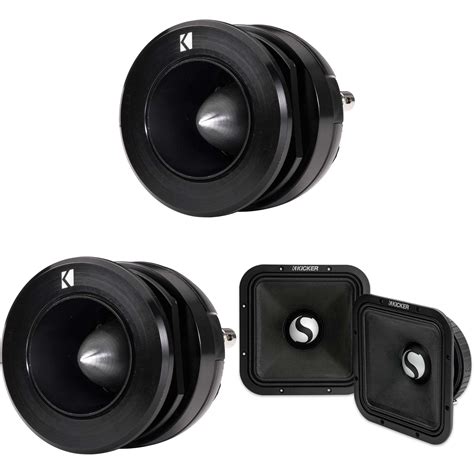 Kicker ST-Series PA ST4TW 1.5" Bullet Tweeter & ST9MR8 9" Mid Range Bundle ( 2 tweeters ...