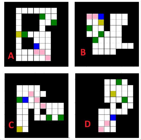 Visualisation Of Example 11x11 Grid World Maps And Observed