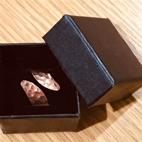Solid Copper Bypass Ring Hammered Metal Ring Copper Wrap Ring