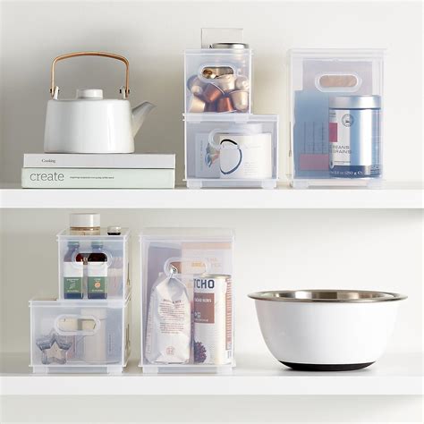 Clear Stackable Plastic Storage Bins The Container Store