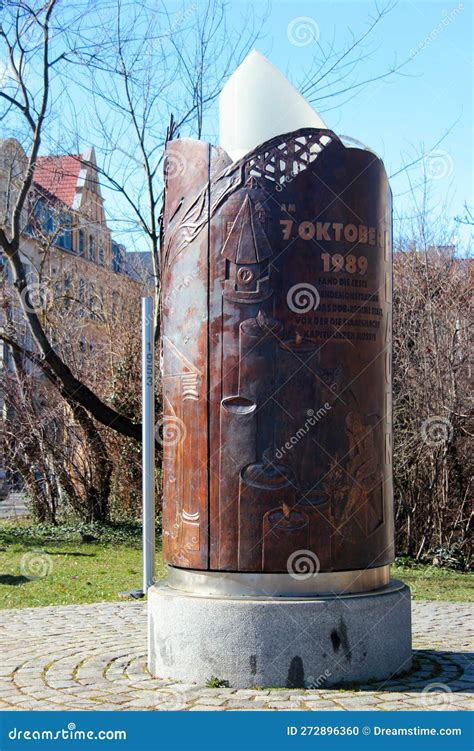 Plauen Germany March 16 2023 Wende Memorial A Monument