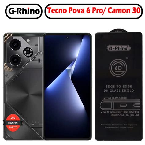 Защитное стекло G-Rhino для Tecno Pova 6 Pro (5G) / Tecno Camon 30 ...