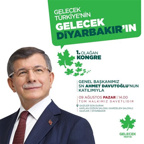 Ahmet Davutoğlu on Twitter GelecekDiyarbakırın