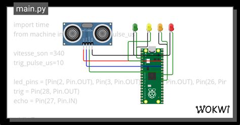 Ultrason Led Wokwi Esp32 Stm32 Arduino Simulator