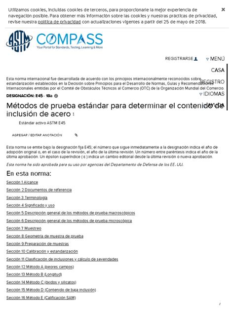 Astm E45 En Español Pdf Monitor De Computadora Acero