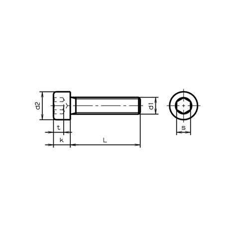 Vis à tête cylindrique six pans creux EF ISO 4762 inoxydable A2 M5x10