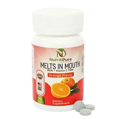 Nutritipure Chewable Iron Supplement Carbonyl Iron 18 Mg With Vitamin