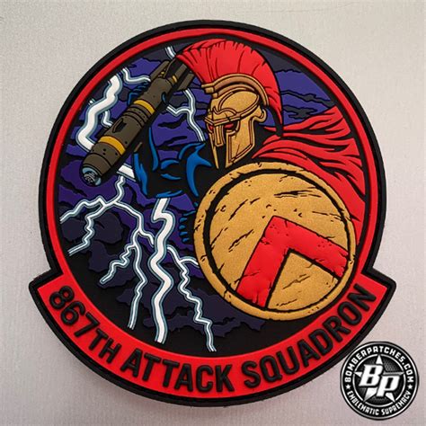 867th Attack Squadron Mq 9 Reaper Color Bomber Patches