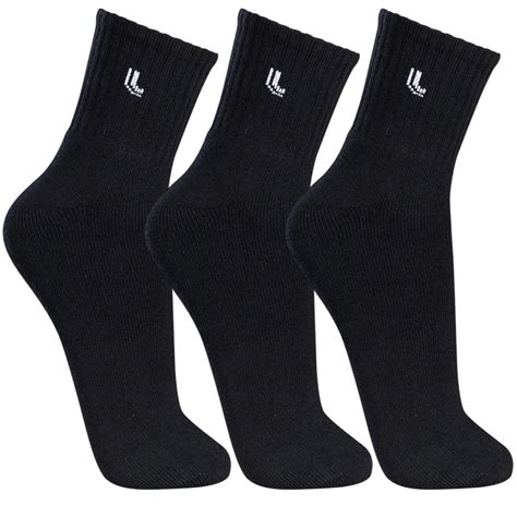 Meia Cano Médio Sport Walk Lupo Preta Kit 3 Pares Shopee Brasil