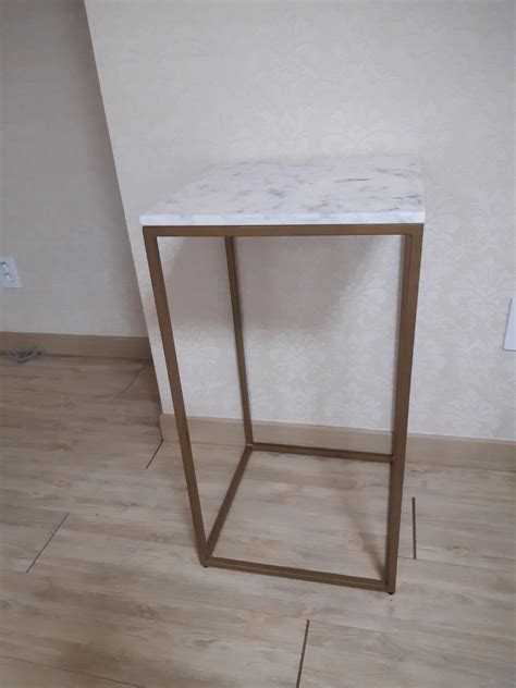 대리석 사이드 테이블 키높은 테이블 한남동 직거 인테리어소품 중고나라