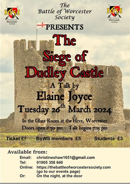 Elaine Joyce The Siege Of Dudley Castle The Battle Of Worcester Society