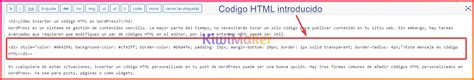 Insertar Código HTML en Wordpress