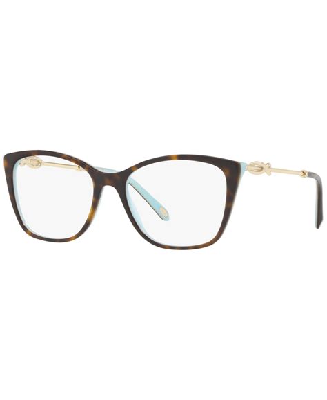 Tiffany And Co Tf2160b Womens Square Eyeglasses In Havana On Tiffany