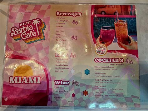 Malibu Barbie Cafe Miami Miami Menu Reviews 127 Photos 14