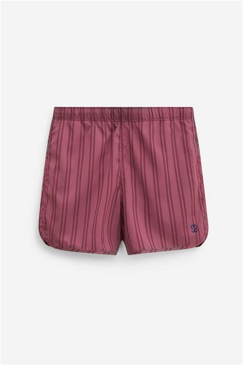 Long Striped Swim Shorts Light Rasberry Filippa K
