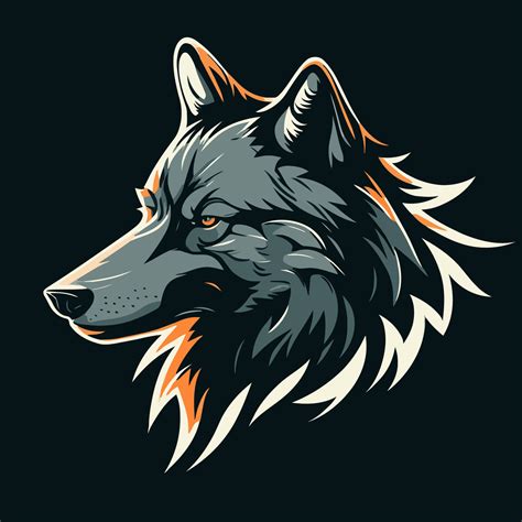 Wolf Head Mascot Logo Design Vector With Isolated Background For