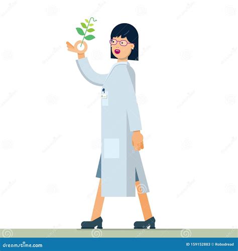 nice illustration of woman inventor scientist stock vector