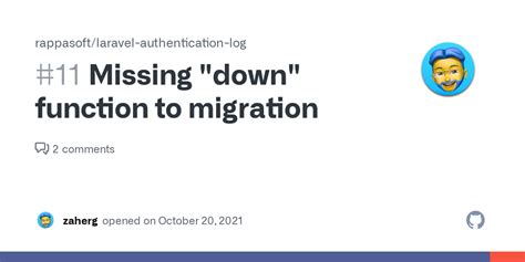Missing Down Function To Migration Issue 11 Rappasoft Laravel