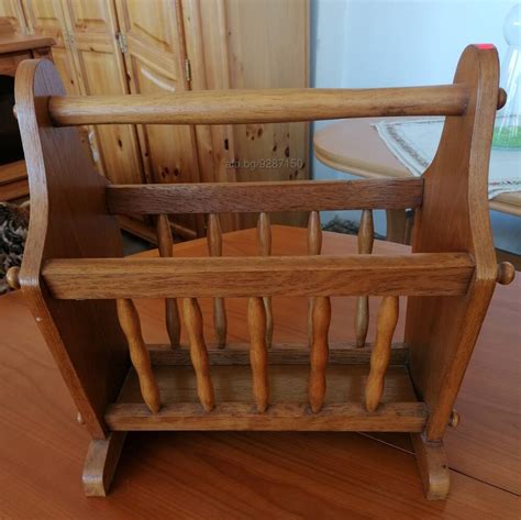 Поставка за вестници и списания Друго Сливен Дървена масивна поставка за вестници и сп