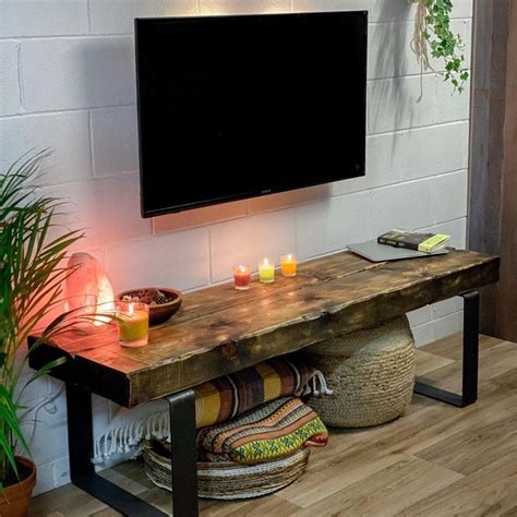 Banc En Bois Rustique Ou Table Basse Auxiliaire Zenú Pieds En Métal