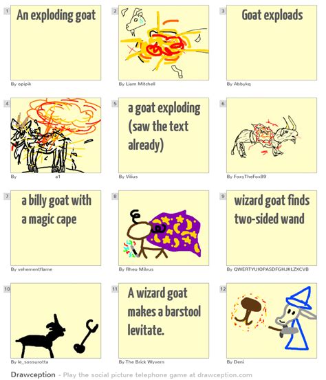 An Exploding Goat Drawception