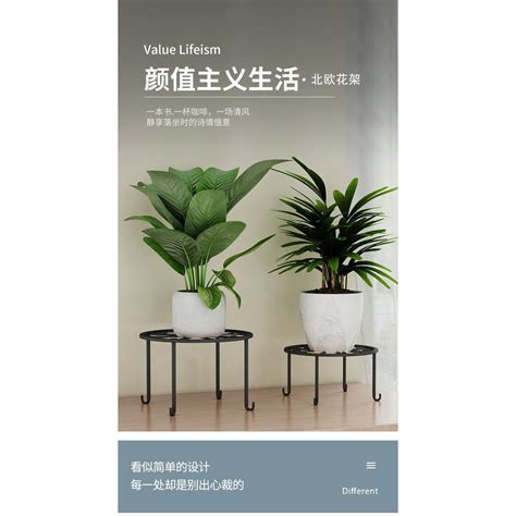 北歐鐵藝花架落地式單盆鐵藝花凳室內陽台桌面pothos Livi 蝦皮購物