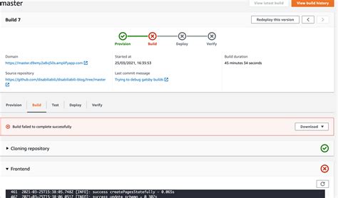 Successful Build Never Proceeds To Testdeploy Phase · Issue 1698 · Aws Amplifyamplify Hosting