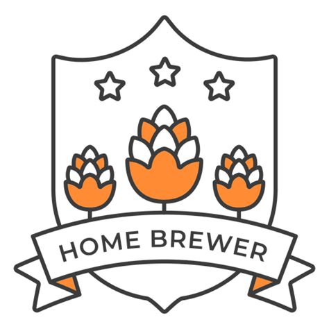 Diseño Png Y Svg De Trazo De Insignia De Cebada Cervecera Casera Para