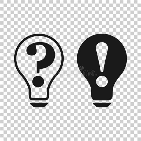 Problem Solution Icon In Transparent Style Light Bulb Idea Vector