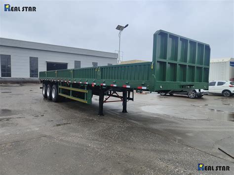 40ton Capacity 3 Axles 12 Tires 40 Feet Flatbed Bulk Container Platform