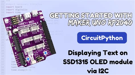 Displaying Text On Ssd1315 Oled Module Via I2c