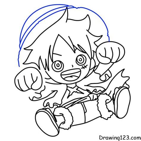 Luffy Çizimi Eğitimleri Adım adım Luffy nasıl çizilir