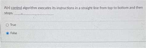 Solved A N Control Algorithm Executes Its Instructions In Chegg