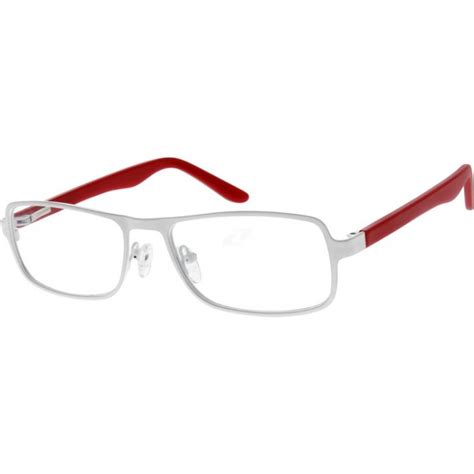 White Rectangle Glasses 769530 Zenni Optical Eyeglasses Stainless