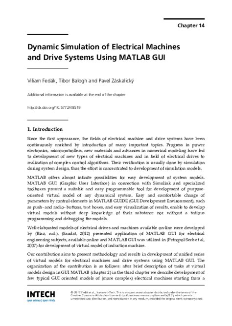 pdf dynamic simulation of electrical machines and drive systems using