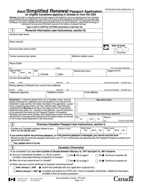 Passport Renewal Form Canada Fill Out And Sign Printable Pdf Template Airslate Signnow
