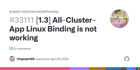 13 All Cluster App Linux Binding Is Not Working · Issue 33111